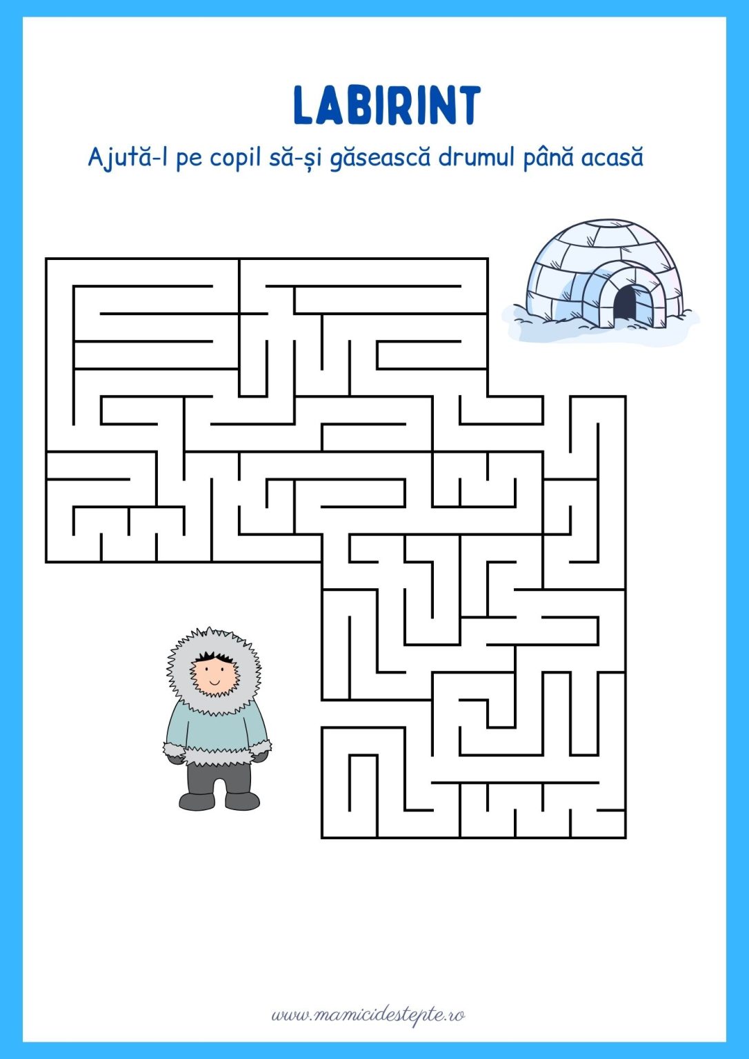 Activități educative de iarnă – fișe printabile GRATUITE